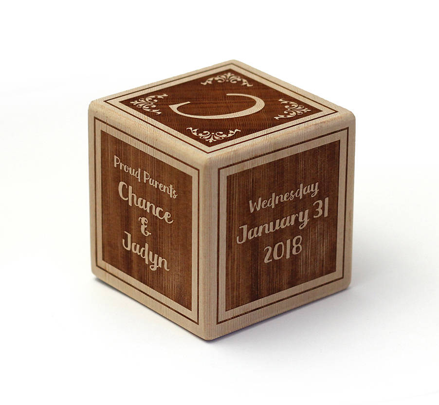 Baby Block New Parents Gift Personalized Gift for New Baby Gift Wood ...