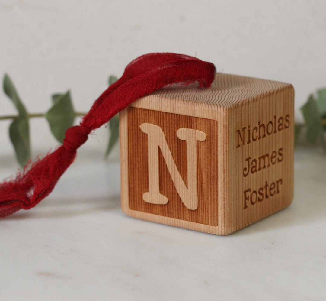 Cadeau de première décoration Faire-part de naissance Idée cadeau Bloc ...