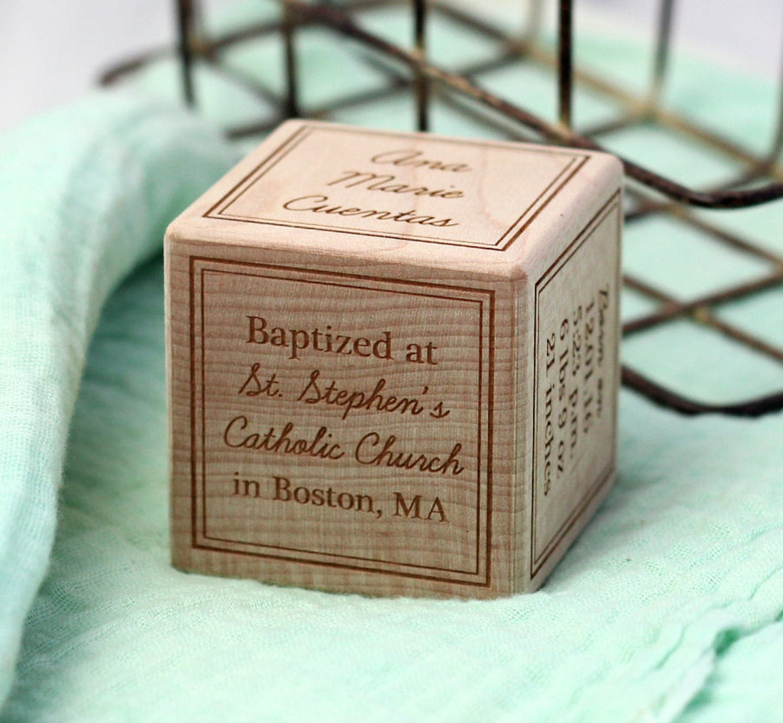Baptism Block Christening Dedication Catholic Gift Block - Etsy