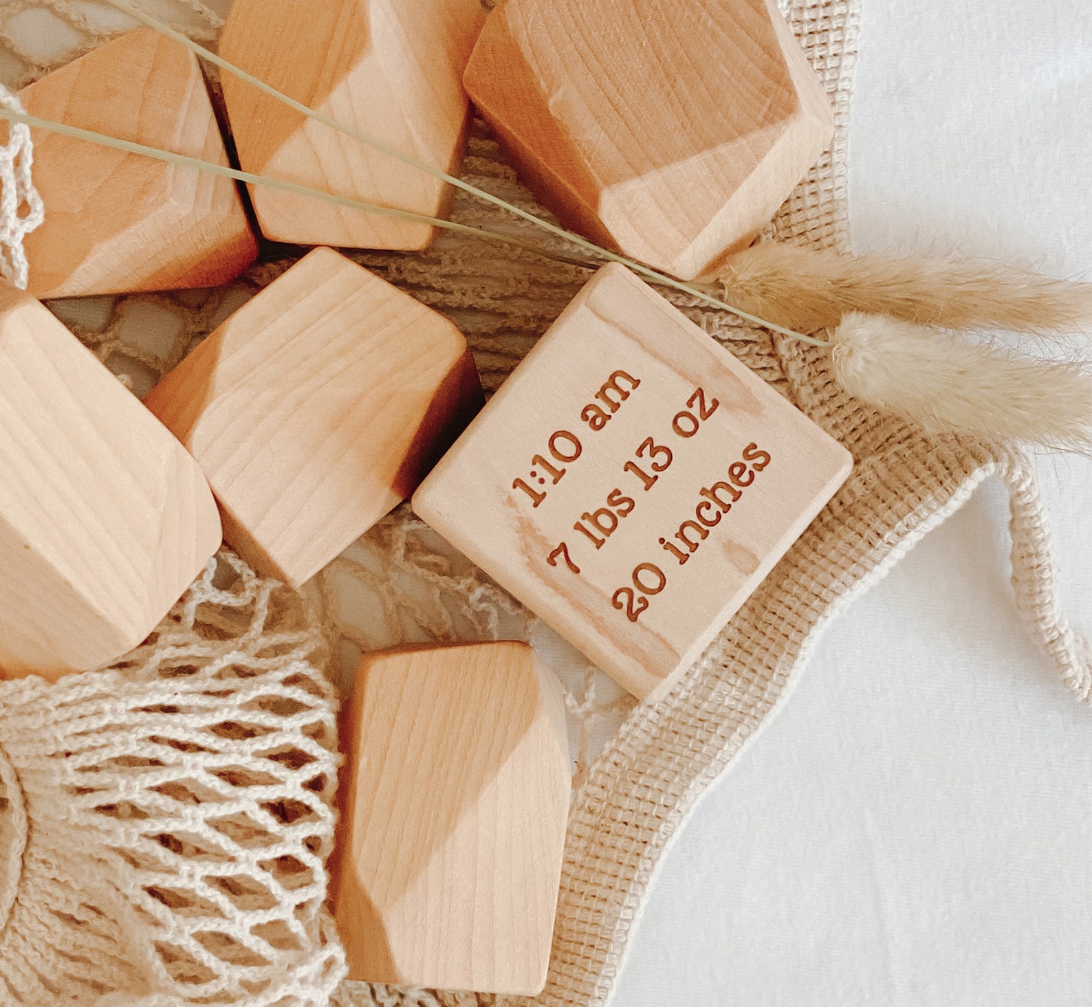 Baby Shower Gift Newborn Baby Gift Block Custom Baby Block New Baby ...