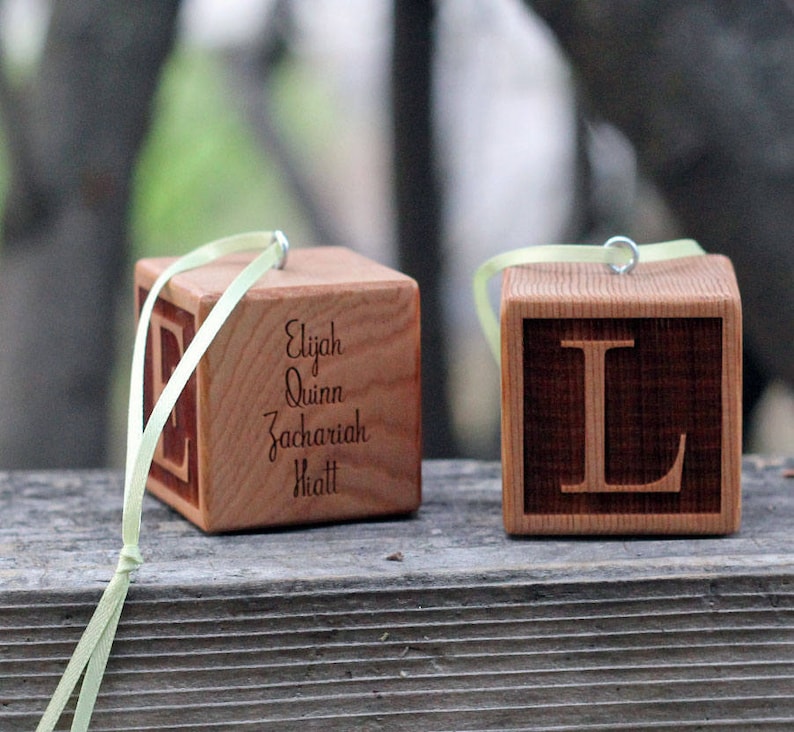 Ornament Block Baby's First Holiday Custom Block Hanging - Etsy