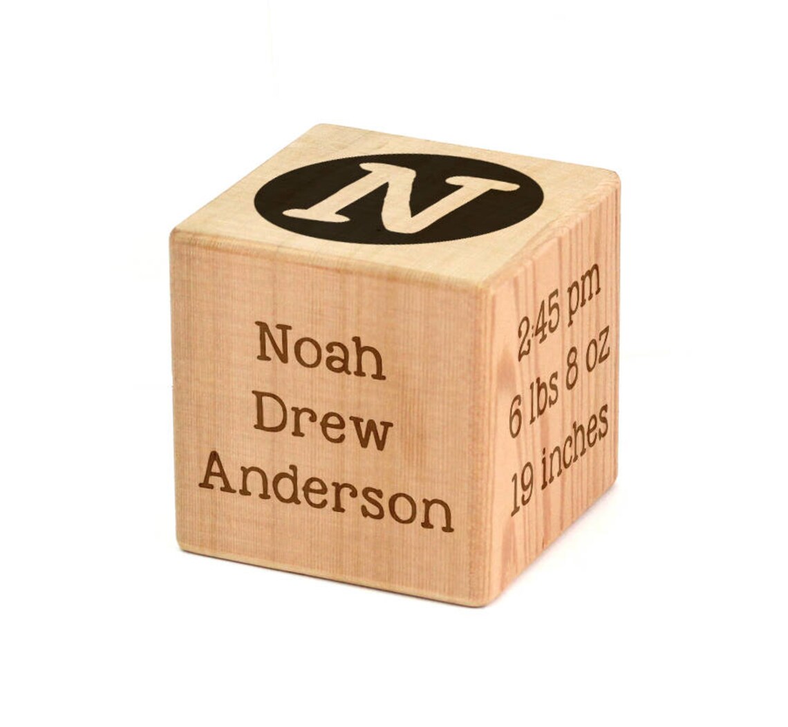 Baby Block First Birthday Milestone Block Personalized Gift | Etsy