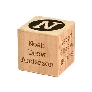 Baby Block First Birthday Milestone Block Personalized Gift New Baby ...