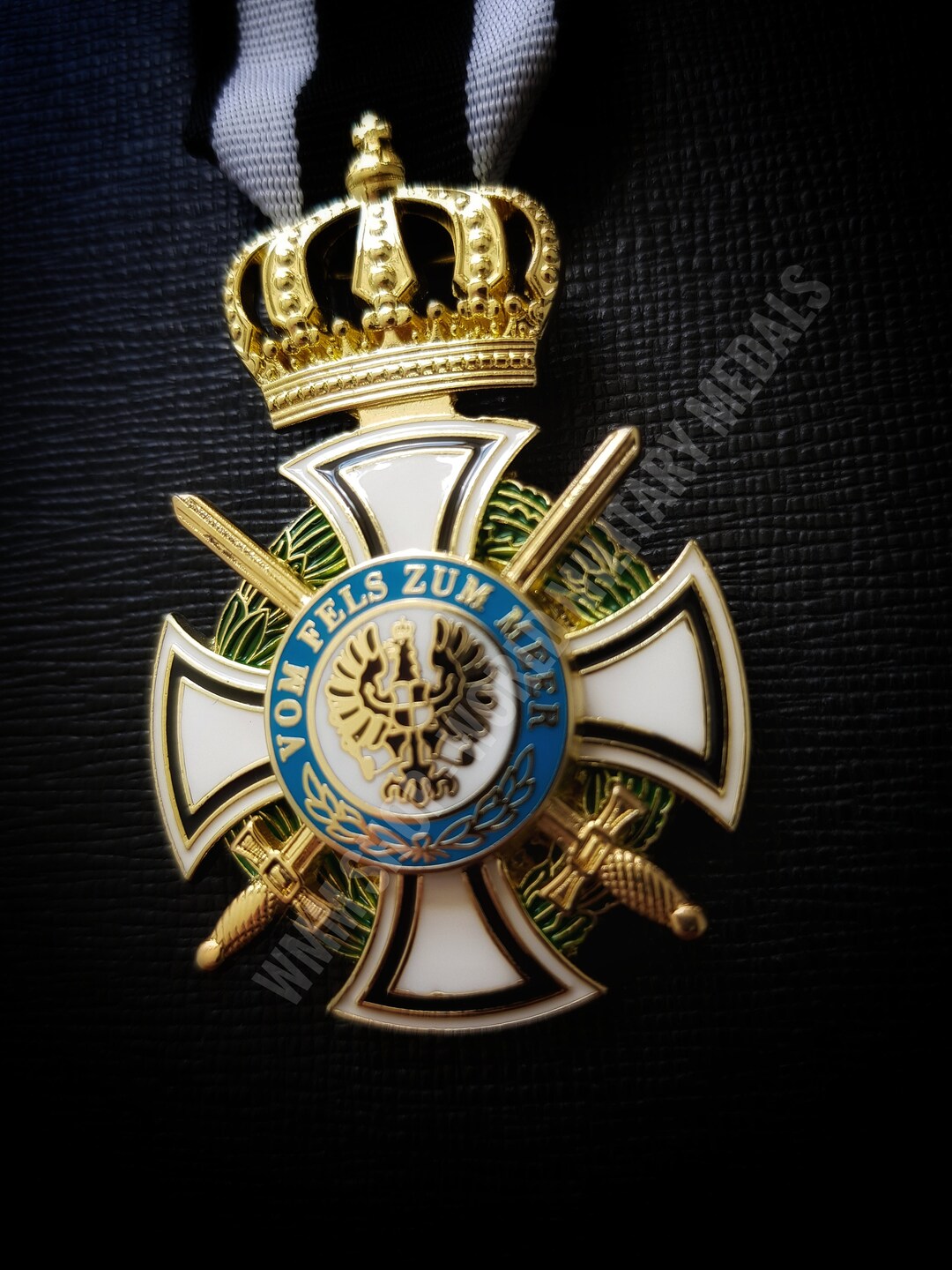 WW1 Duitse Pruisische Orde van Hohenzollern 18 K Verguld Kruis ...
