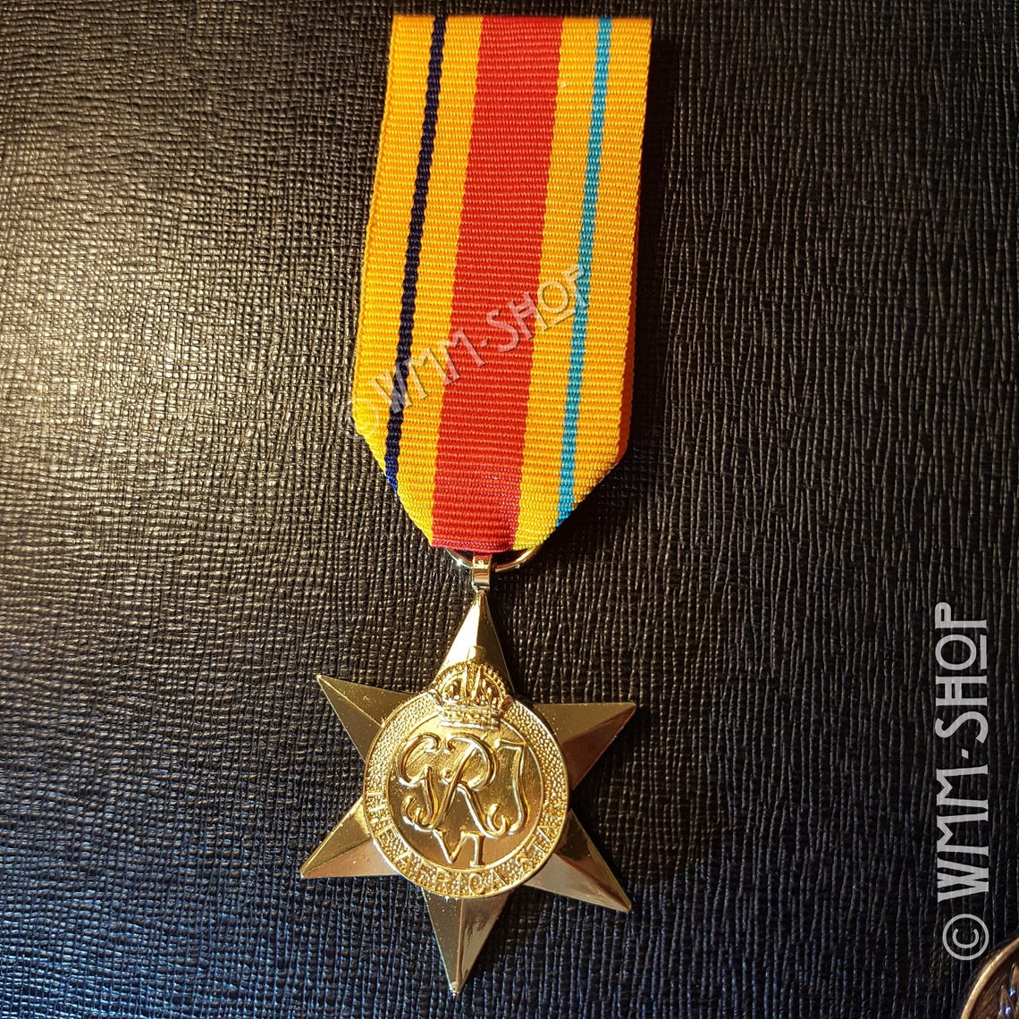18ct Gold Plated The AFRICA Star Military Medal WW2 Commonwealth ...