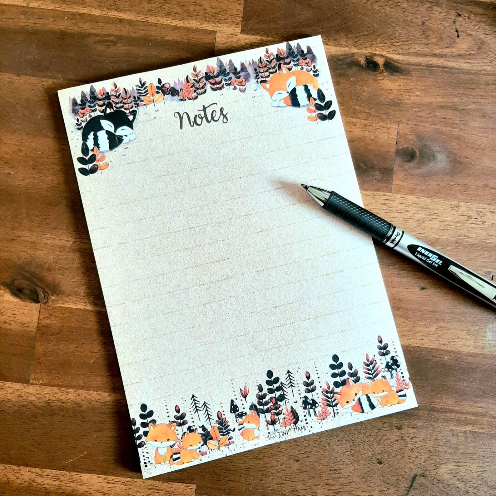 Fuchs Notizblock liniert Füchse A5 Notizzettel | Etsy