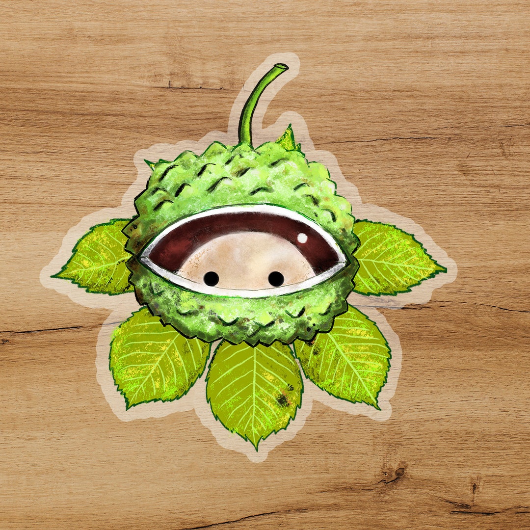 Sweet Chestnut Sticker From Tiny Woodys Kawaii Chestnut - Etsy