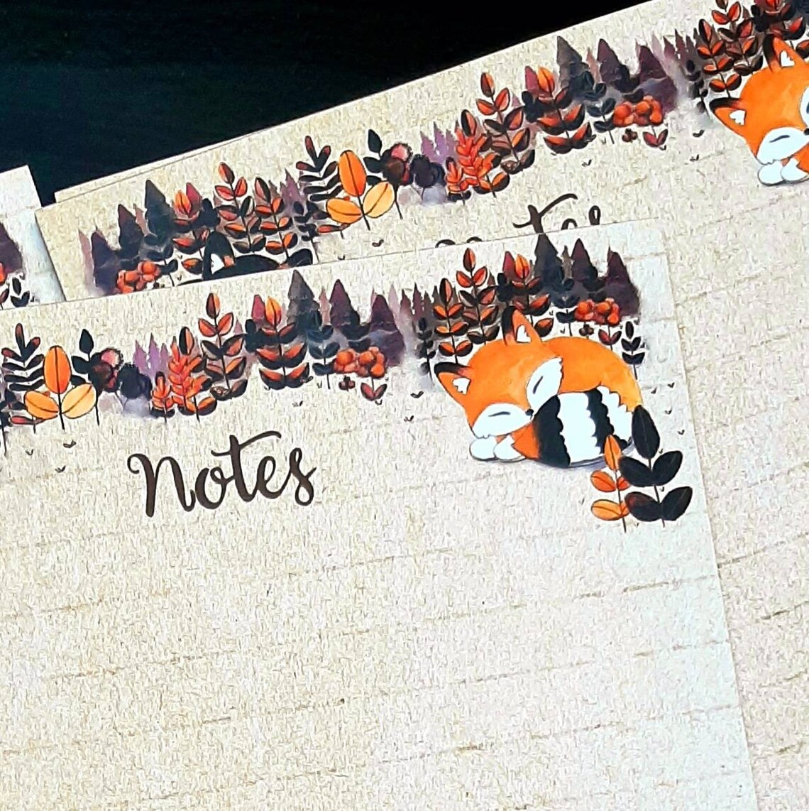 Fuchs Notizblock liniert Füchse A5 Notizzettel | Etsy