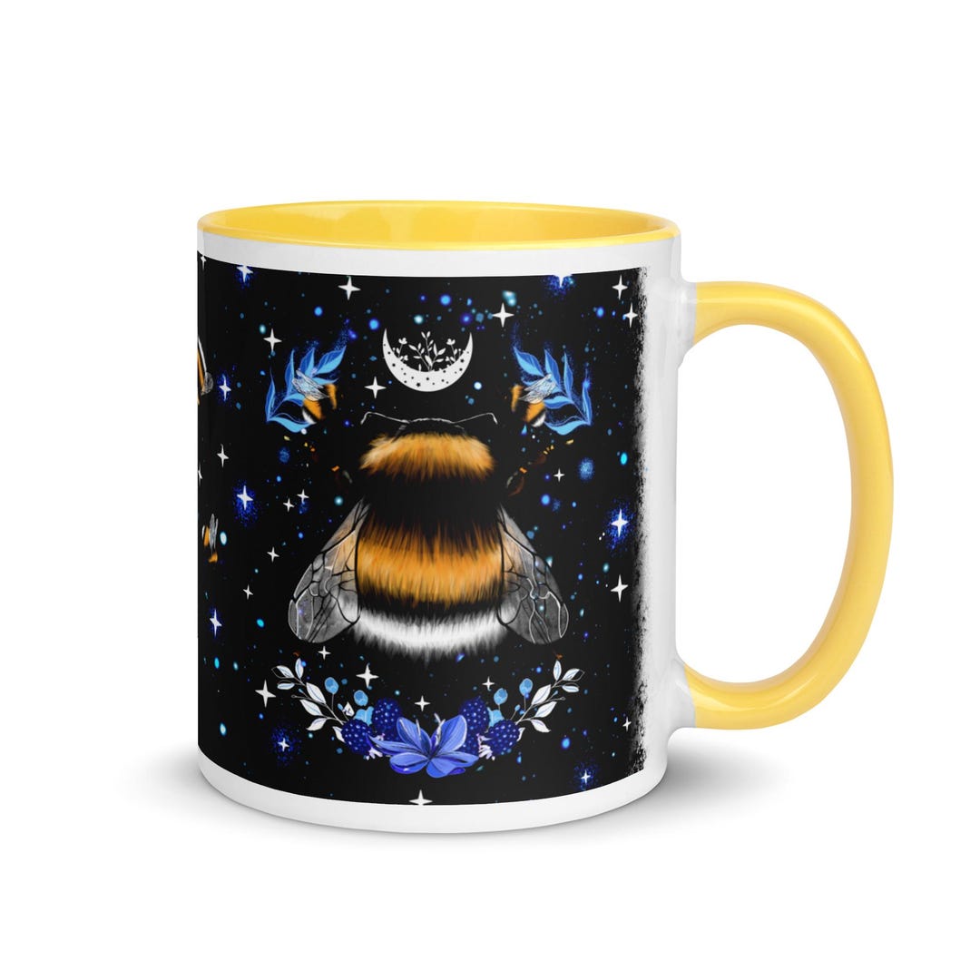Cute Bumblebee Mug With Yellow Handle, Bee Coffee Mug, Dishwasher Safe ...
