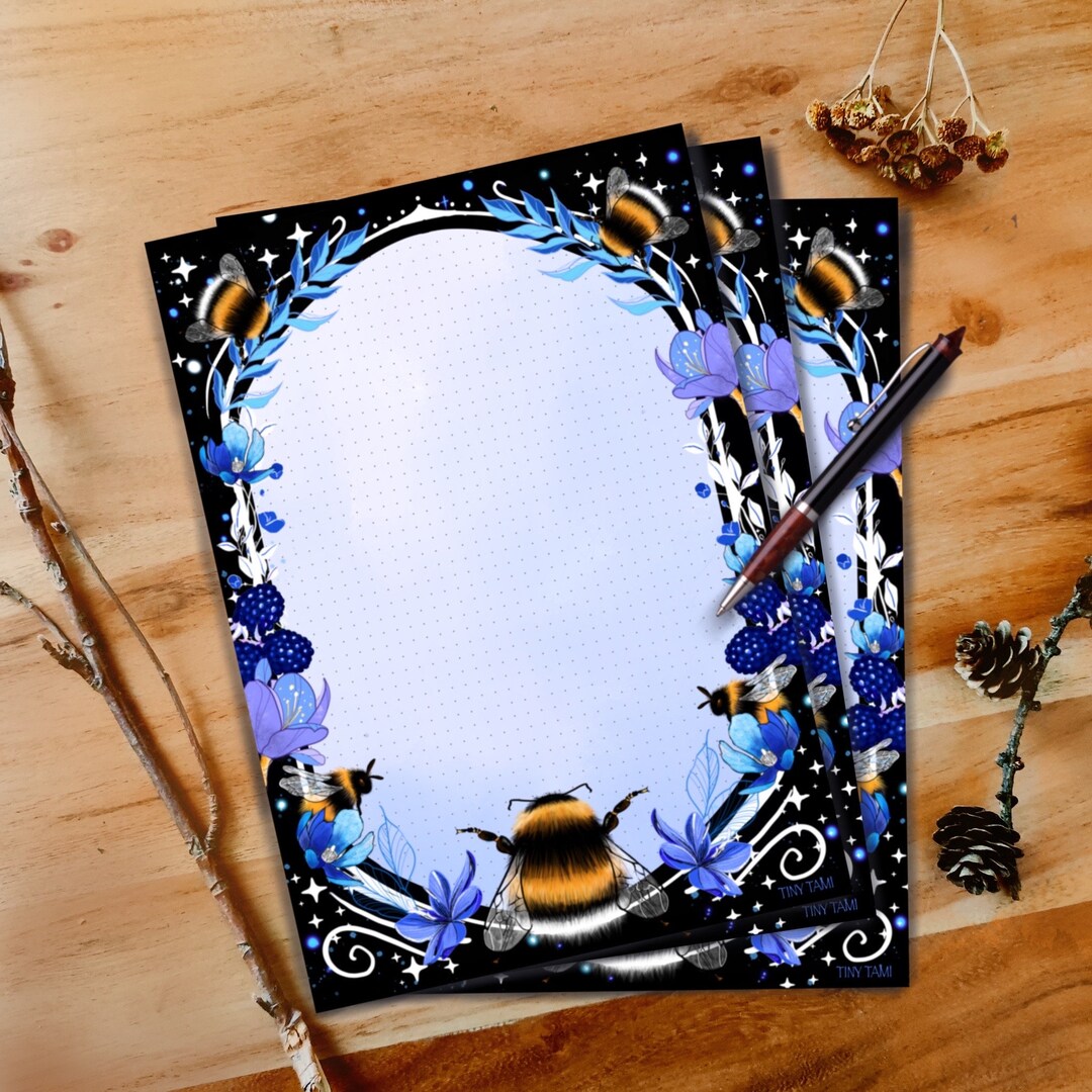 A4 BUMMEL HUMMEL Stationery Dotted, 20 Sheets, Printed on Both Sides ...