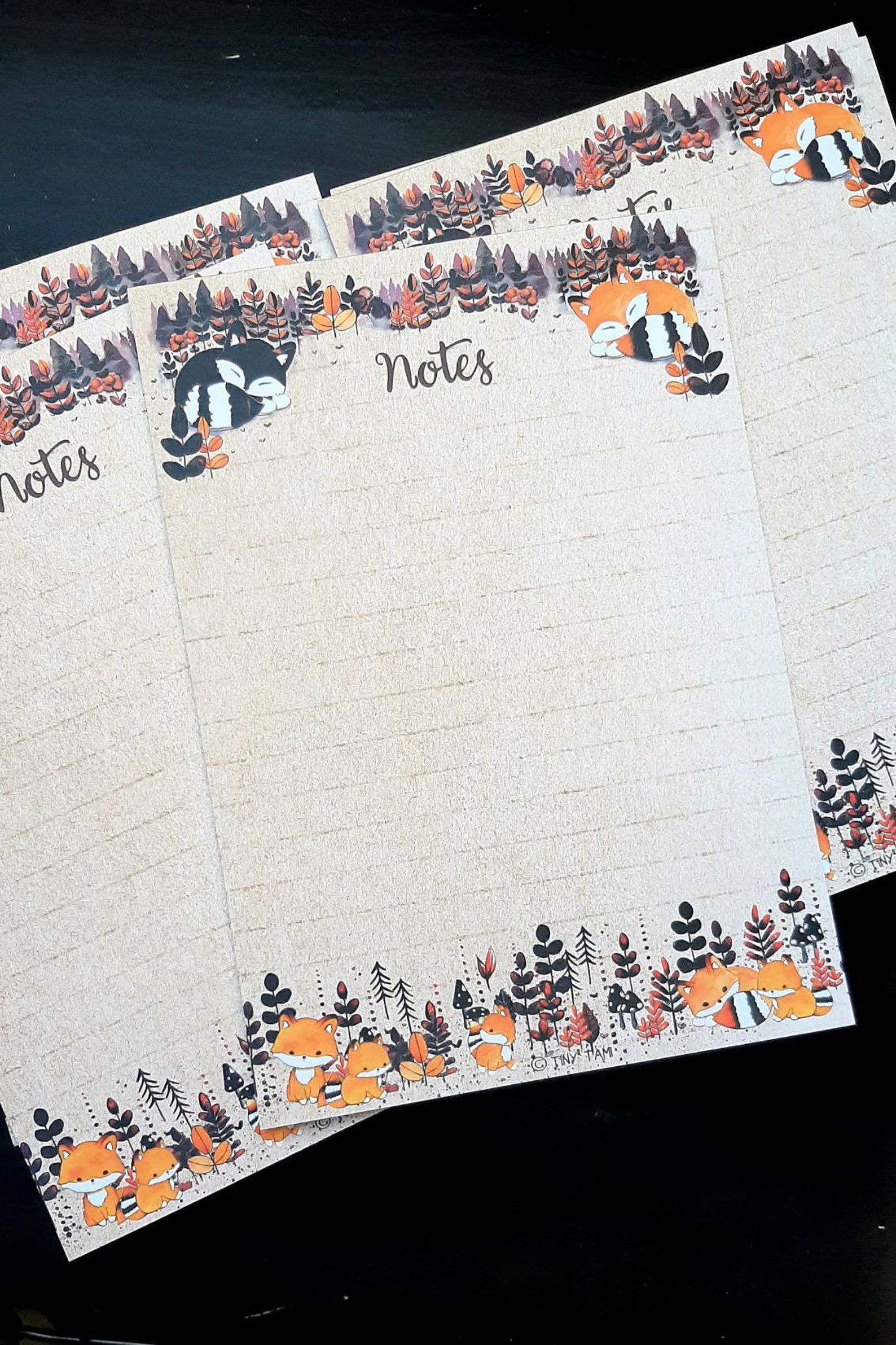 Fuchs Notizblock liniert Füchse A5 Notizzettel | Etsy