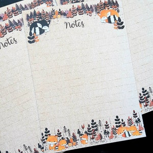 Fuchs Notizblock liniert Füchse A5 Notizzettel | Etsy
