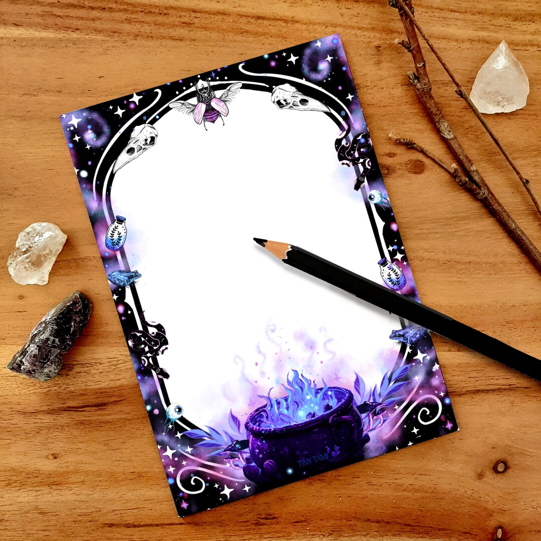 PAGAN POTIONS Notepad, A6, Gothic Witchcraft, Magic Potion, Witch's ...