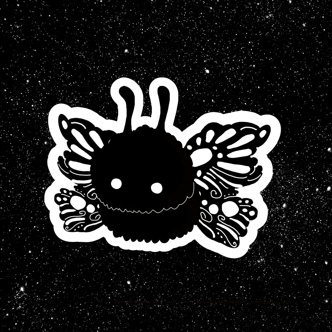 Cute Moth Sticker, MOFFI, Kawaii Gothic Sticker, Vinyl and Matt - Etsy