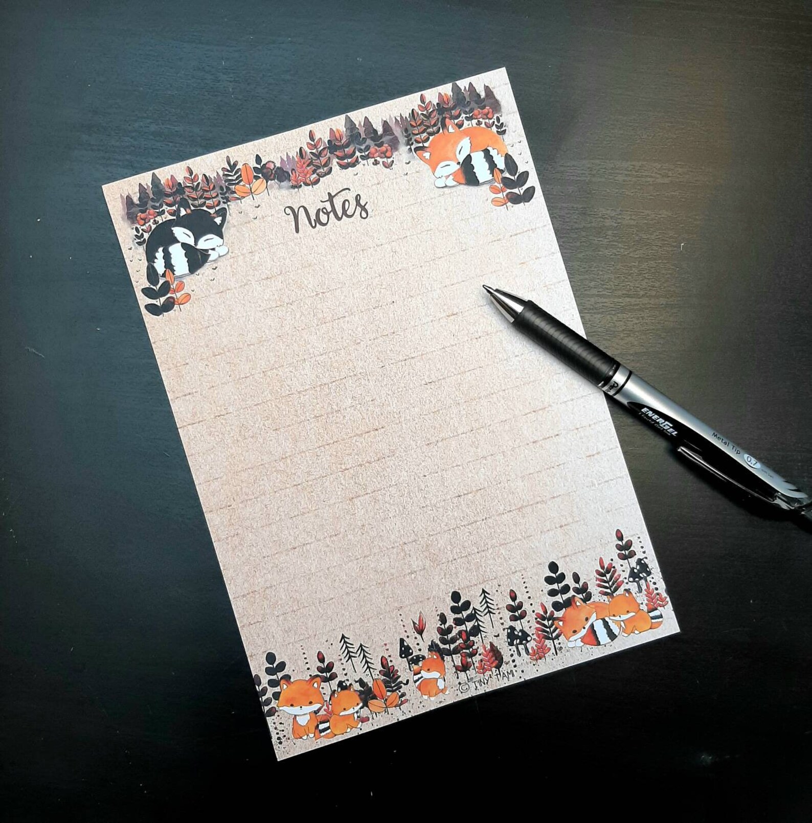 Fuchs Notizblock liniert Füchse A5 Notizzettel | Etsy