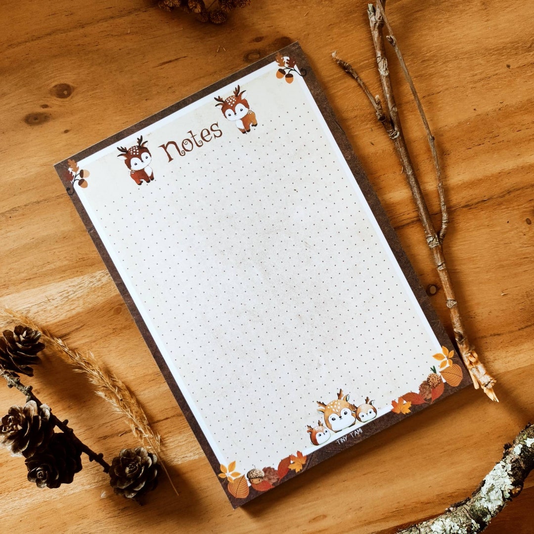 Cute Deer Notepad Spotted With Points A5 Stationery 50 - Etsy