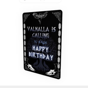 Velvet Viking Birthday Card Postcard Viking Crow Skulls - Etsy