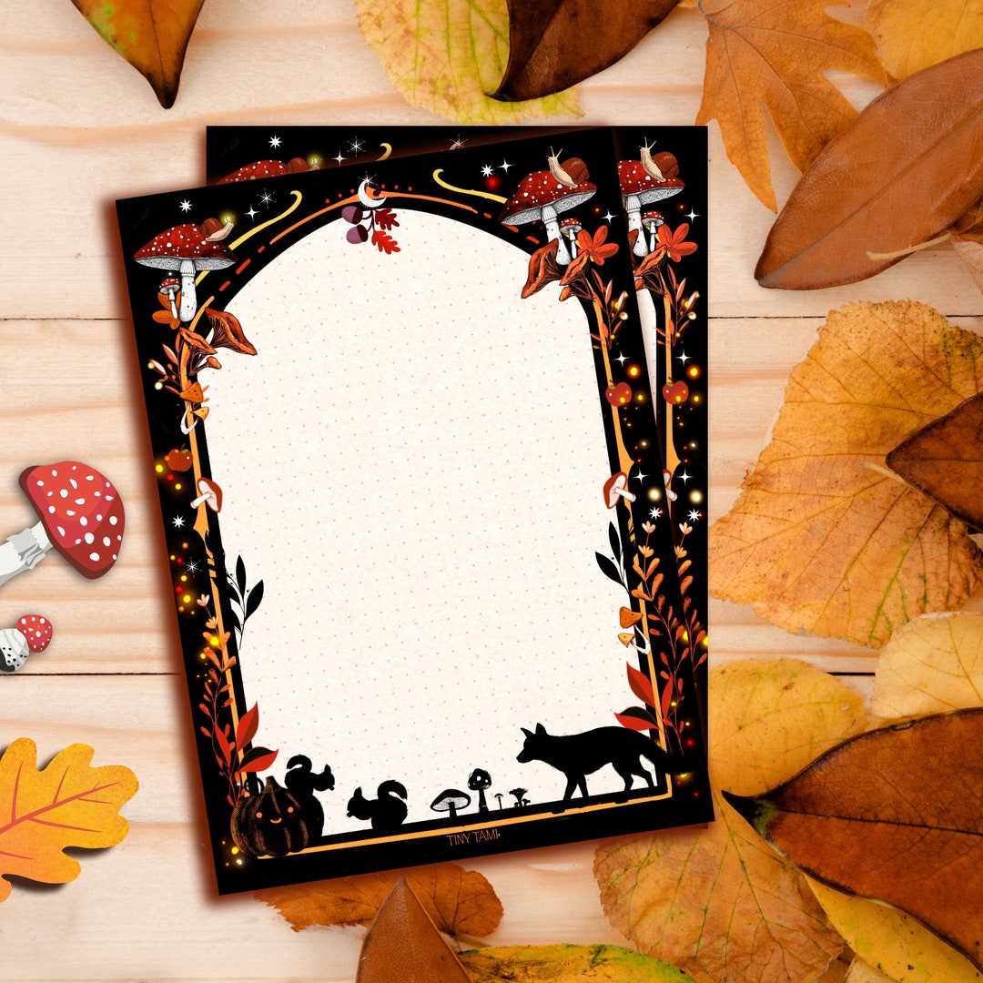 COZY AUTUMN, Notepad A5, Dotted, 50 Sheets, Autumn With Mushrooms and ...