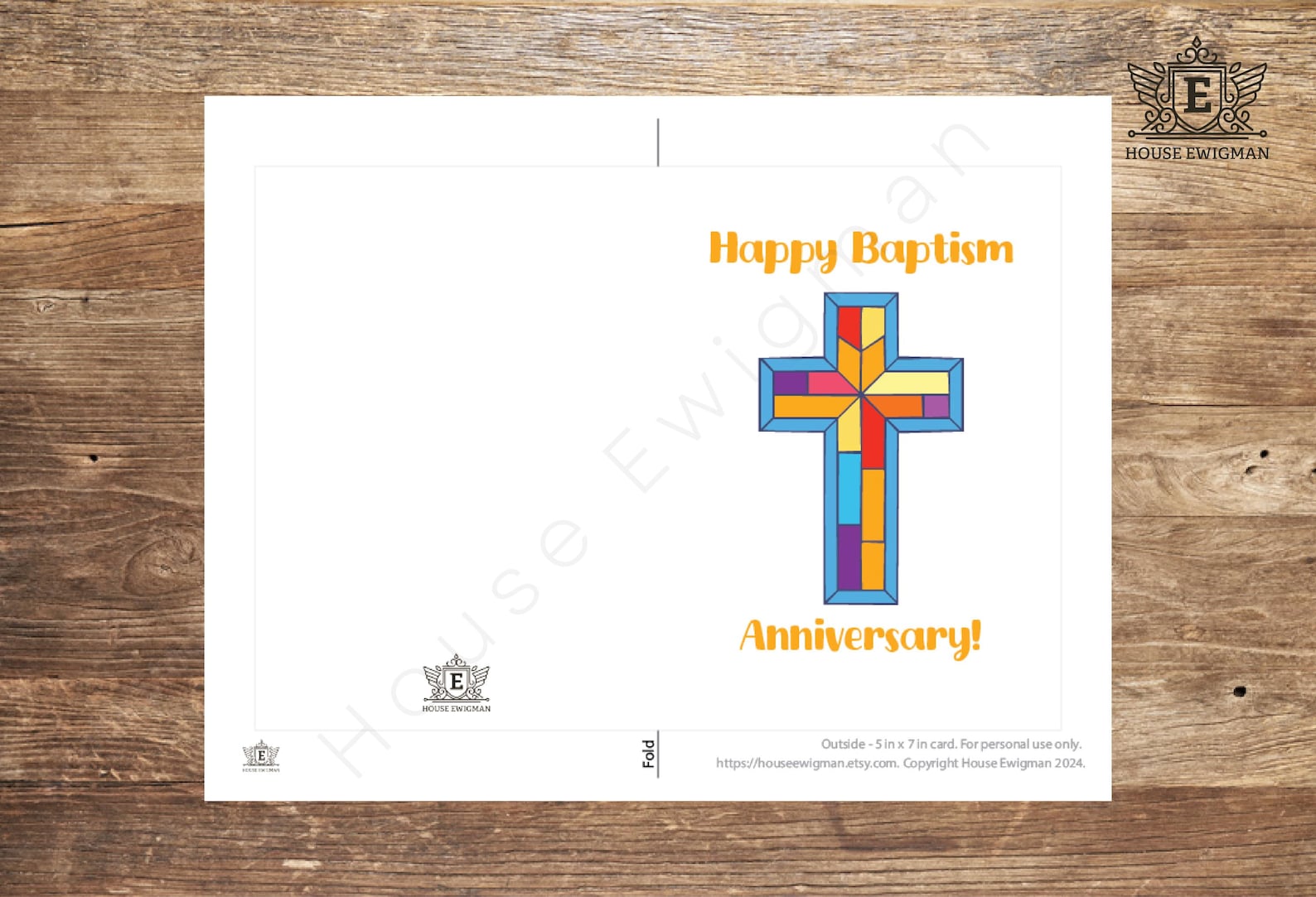 NEW - Printable Baptism Anniversary Card | Make Your Own Cards at Home ...