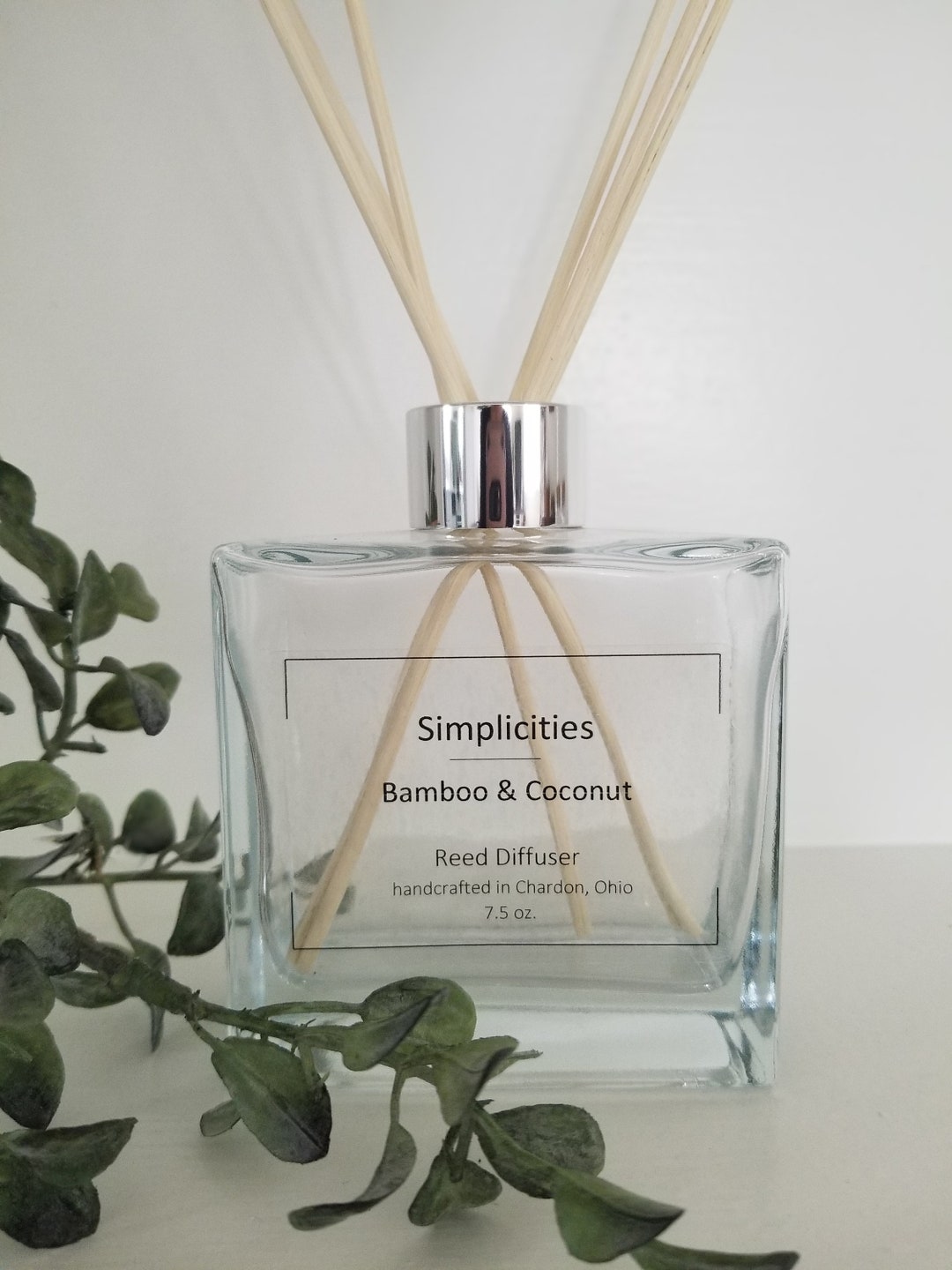 5 Oz Bamboo & Coconut Reed Diffuser Handmade Nontoxic - Etsy