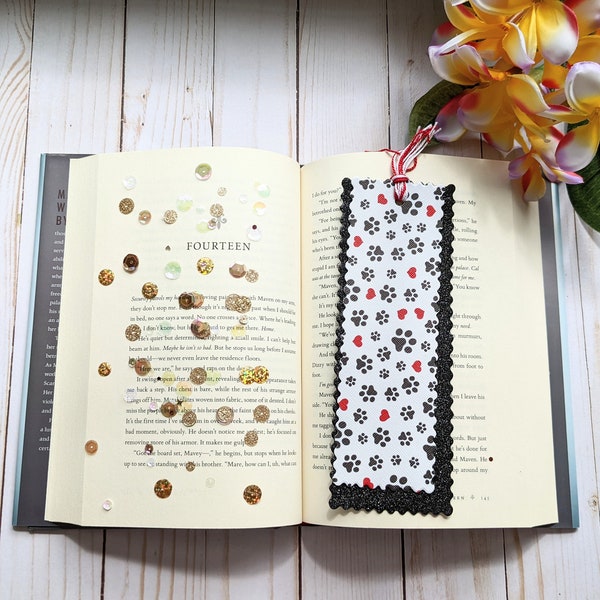 Paw Print Bookmark - Etsy