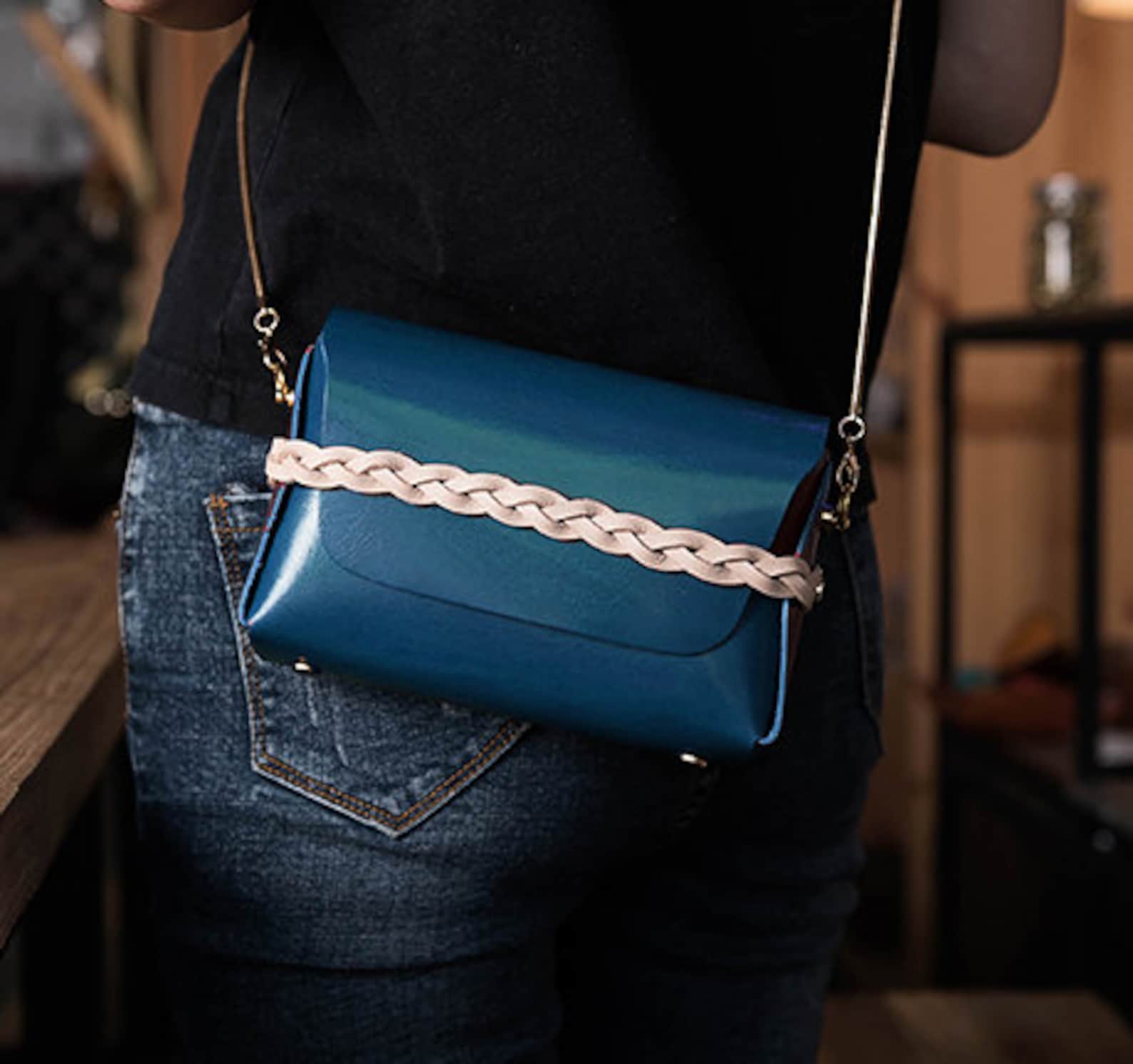 Mini Flap Shoulder Bag Women's Cowhide Leather Small - Etsy
