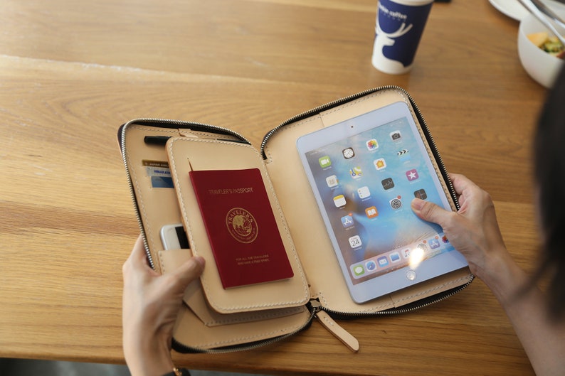 Leather Travel Wallet Organizer Passport Clutch Wallet | Etsy