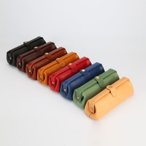Handmade Leather Pen Case: Doctor Bag Style Pencil Pouch - Etsy