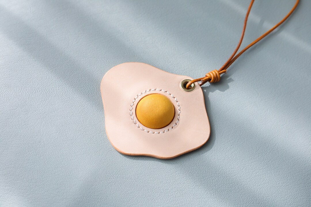 Fried Egg Purse Charm Genuine Leather Tote Charm - Etsy