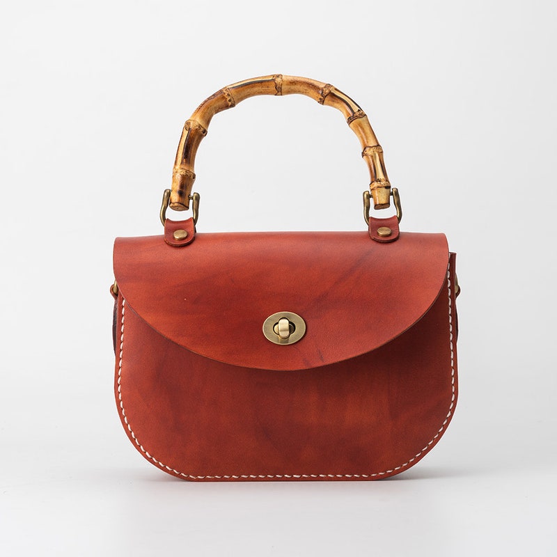 Bamboo Handle Bag - Etsy