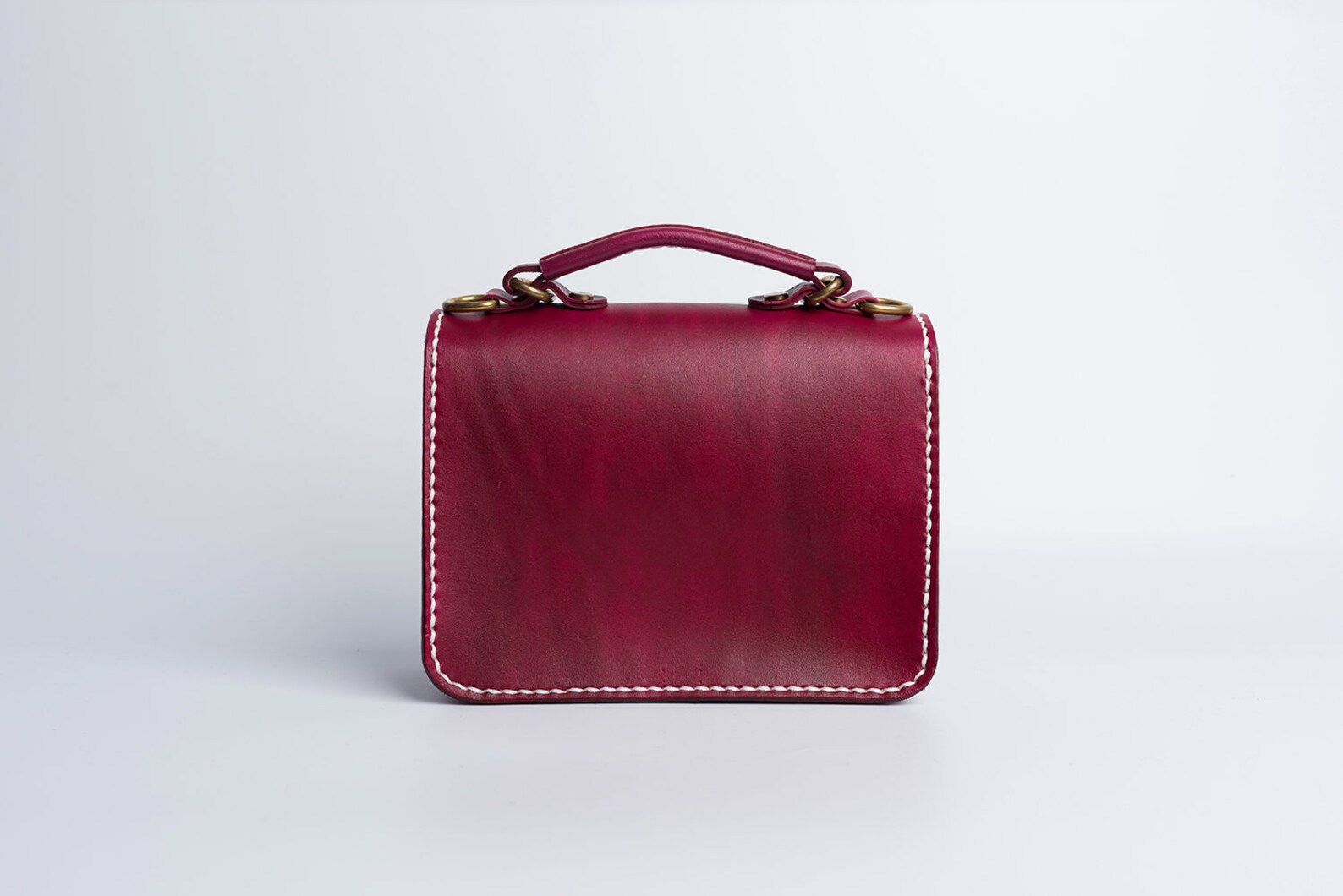 Dulles Bag-women's Cowhide Leather Small Business Handbag - Etsy