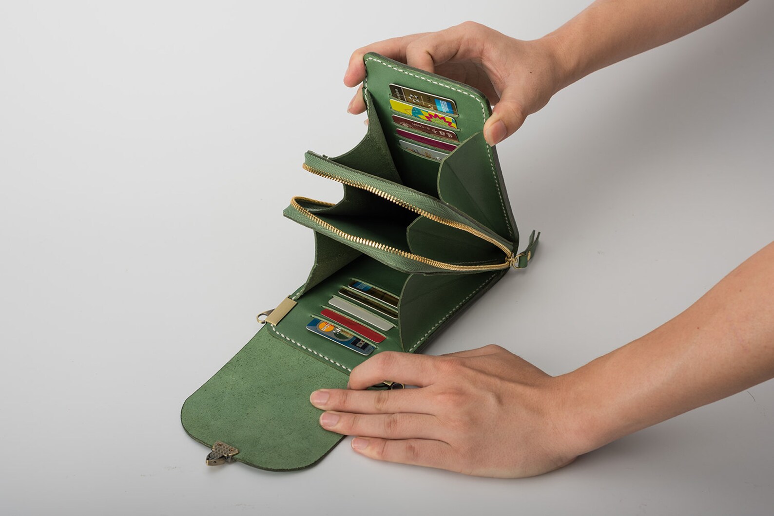 Shoulder Phone Wallet-handmade Genuine Leather Bag,large Capacity Phone ...