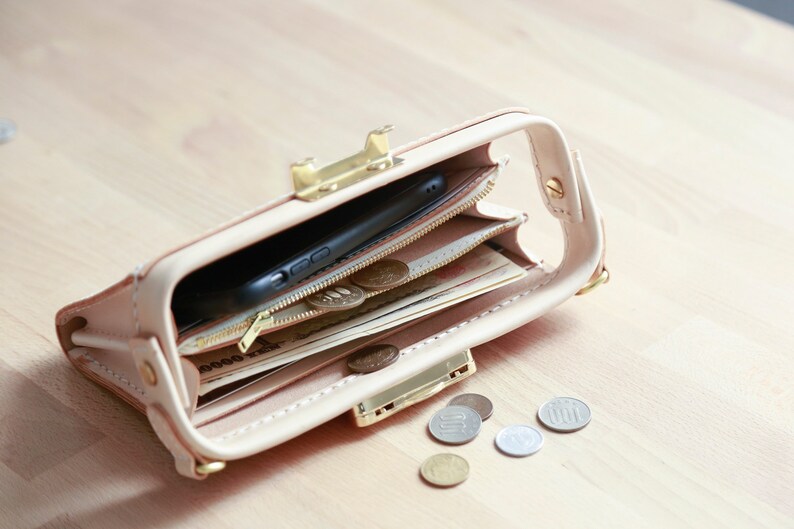 Dulles Wallet-handmade Genuine Leather Shoulder Wallet large - Etsy