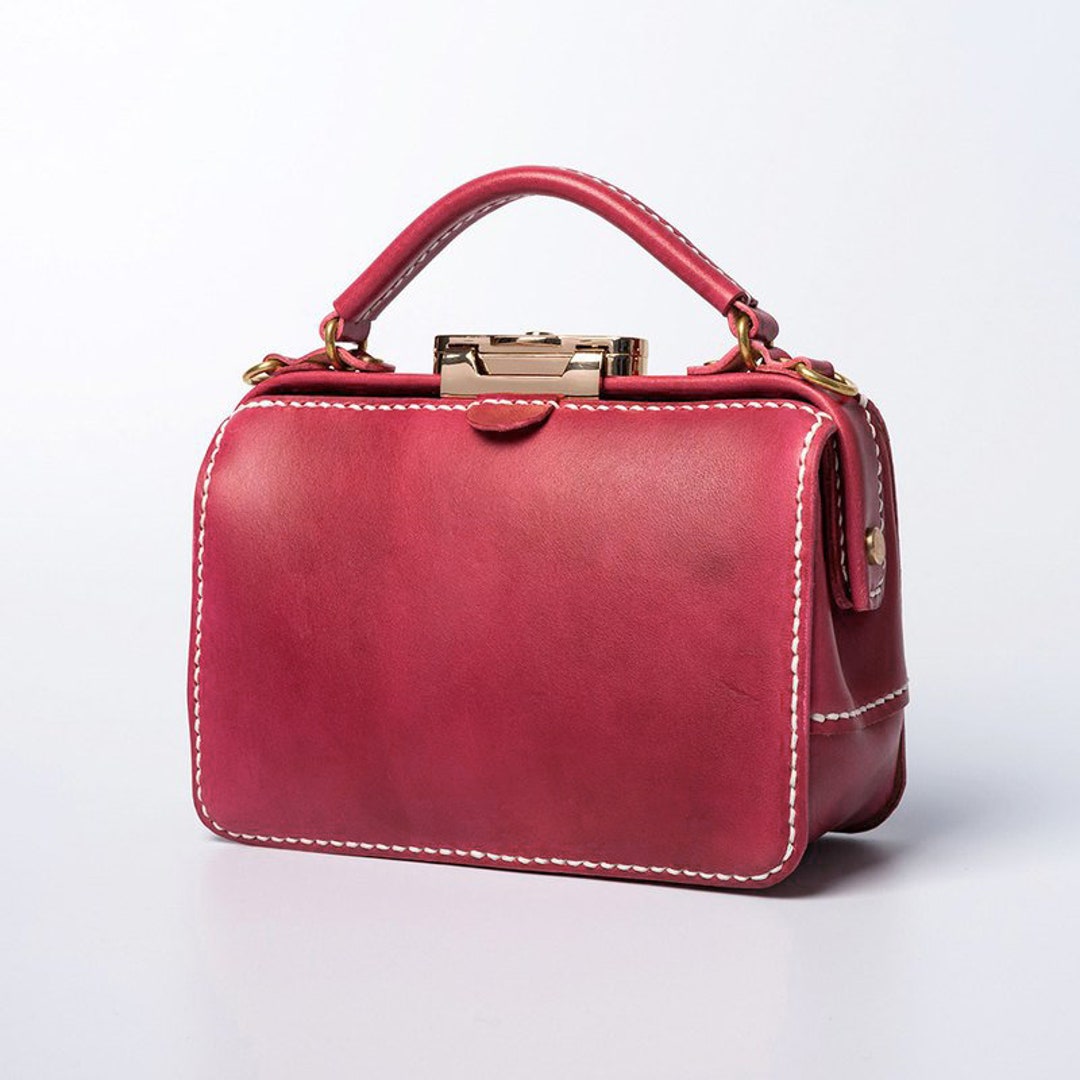 Dulles Doctor Bag-women's Cowhide Leather Handbag Handmade Shoulder Bag ...