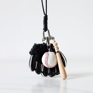 Baseball Purse Charm Genuine Leather Tote Charm - Etsy
