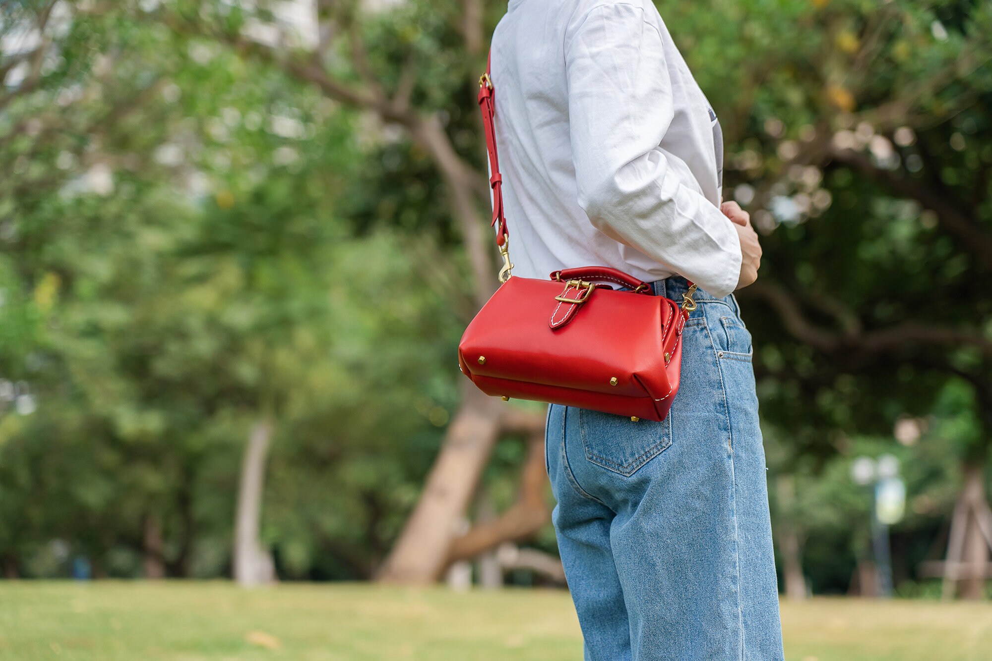 Leather Doctors Bag Doctor Style Bag Leather Purse Off | Etsy