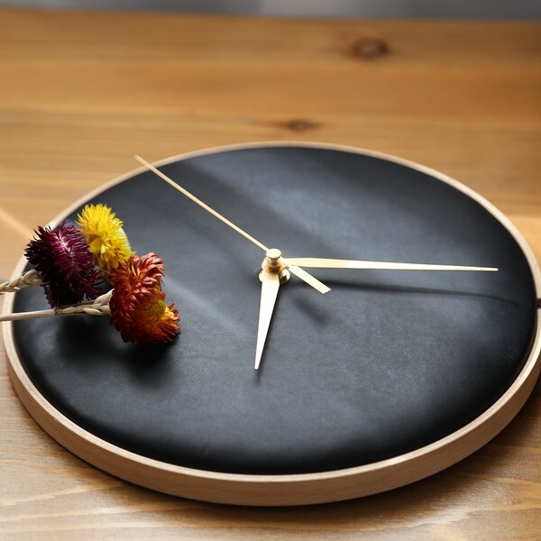 Leather Wall Clock - Etsy