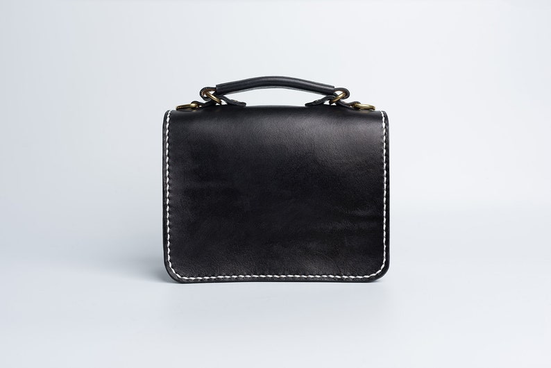 Dulles Bag-women's Cowhide Leather Small Business Handbag | Etsy