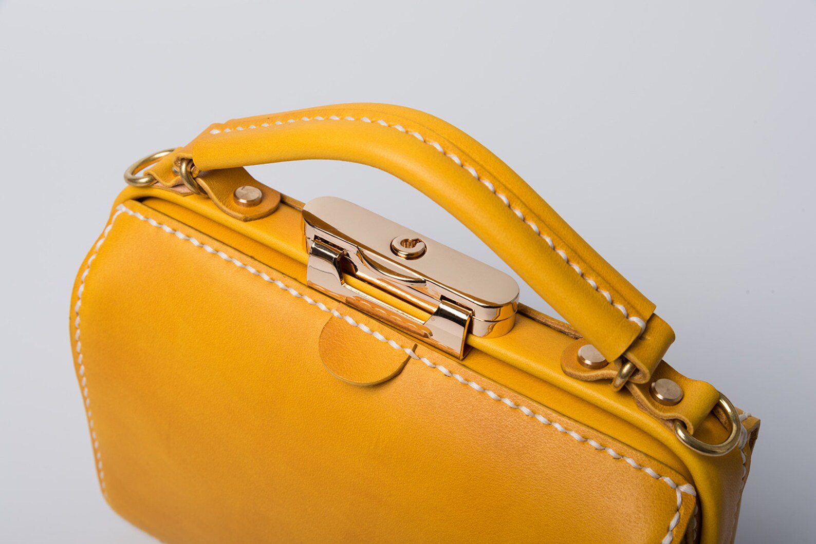 Dulles Doctor Bag-women's Cowhide Leather Handbag Handmade - Etsy