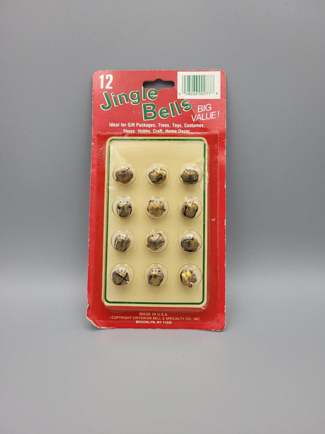 Card of Vintage Jingle Bells Original Packaging That is Pretty Enough ...