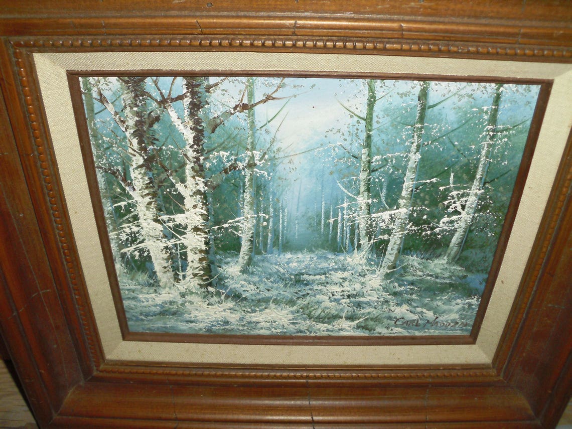 Carl Madden Original Signed Oil Painting Vintage in Custom - Etsy