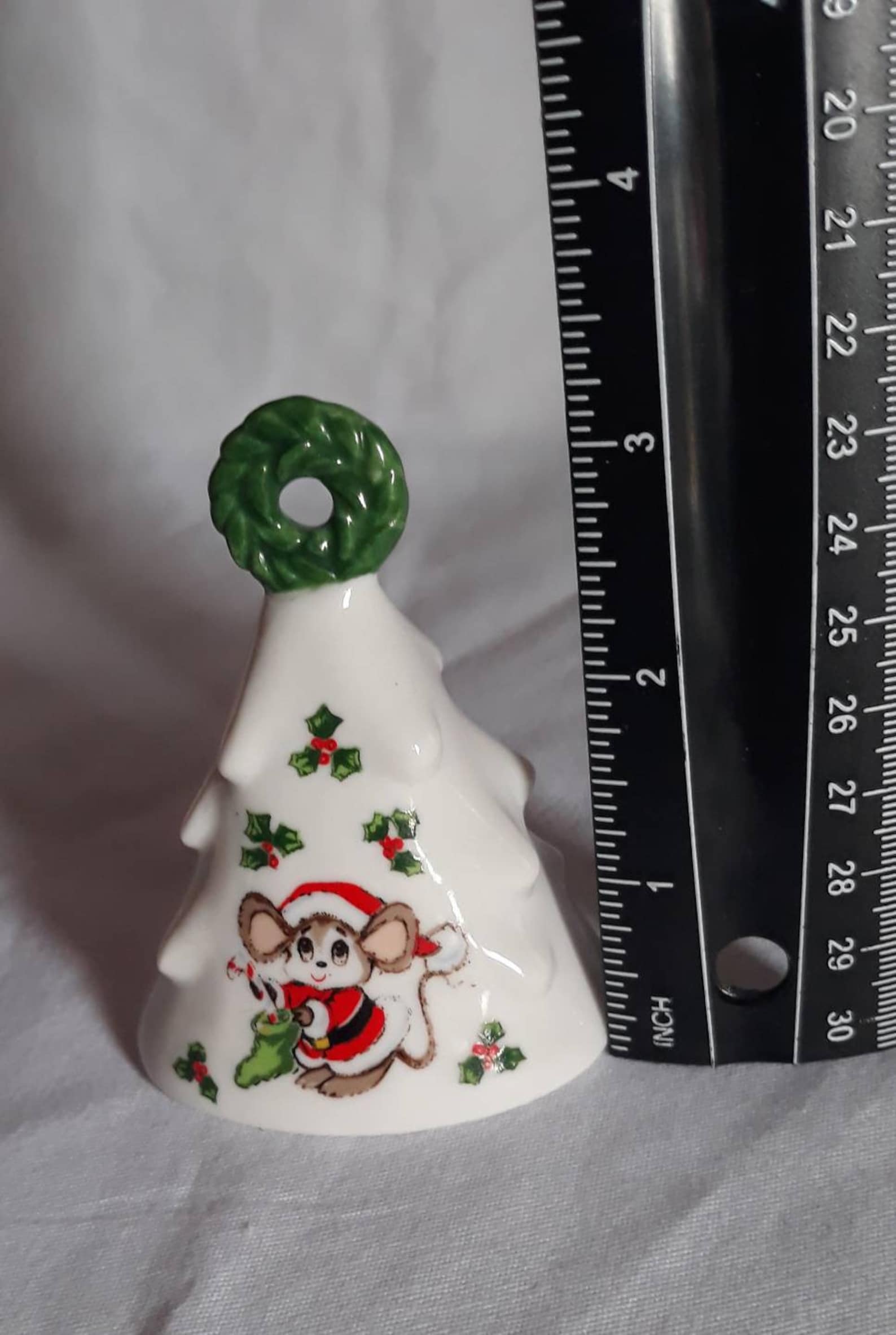 Adorable Vintage Lefton Porcelain Bell Christmas Ornament | Etsy