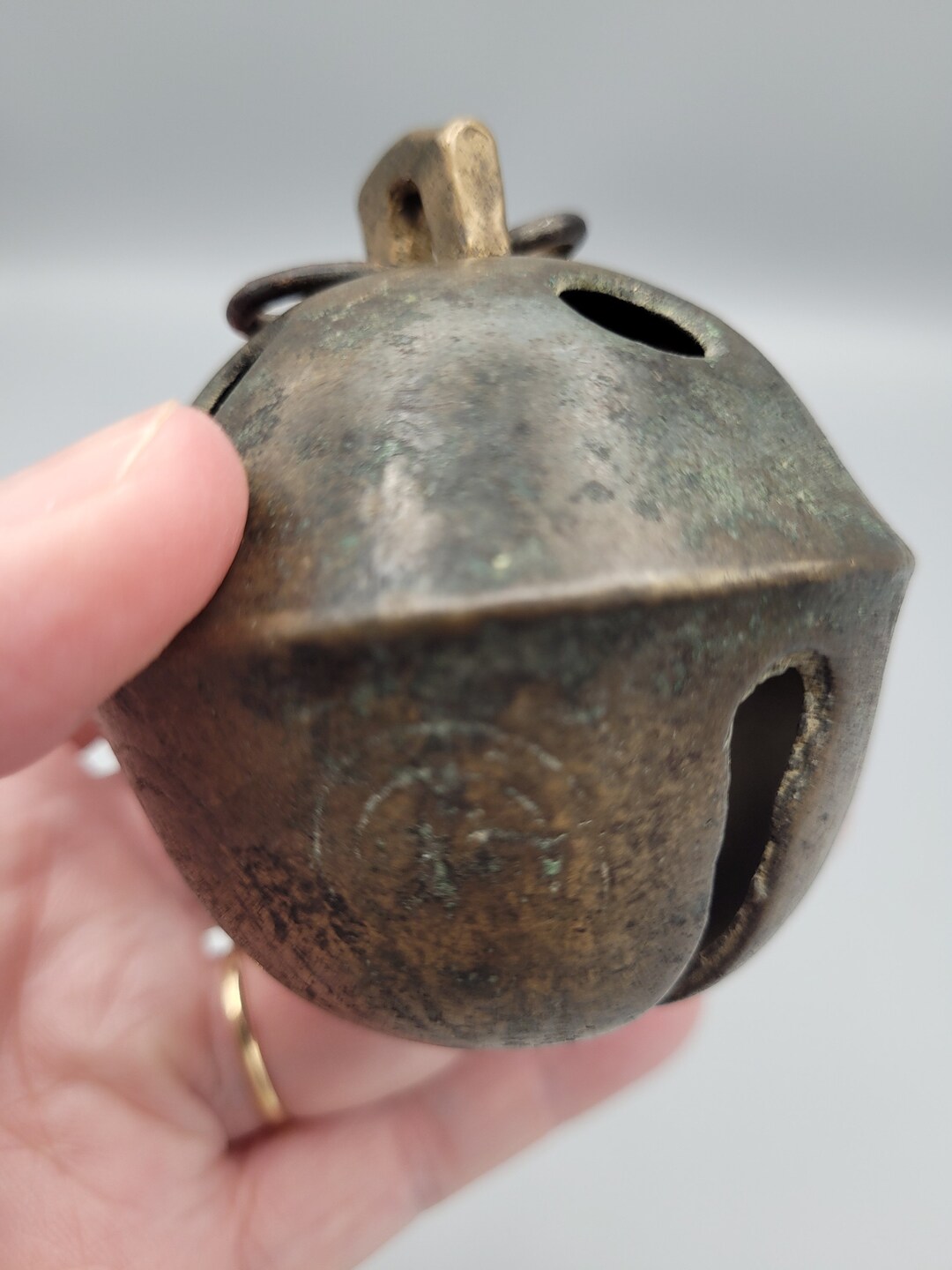 Antique 1800's Extra Large Horse Sleigh Bell Elephant With Design ...