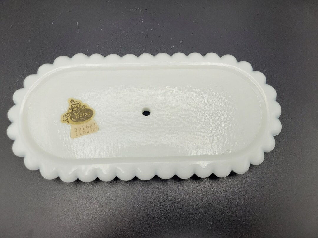 Fenton Milk Glass Base Plate ONLY for Sugar Creamer Tray Set Would Have ...
