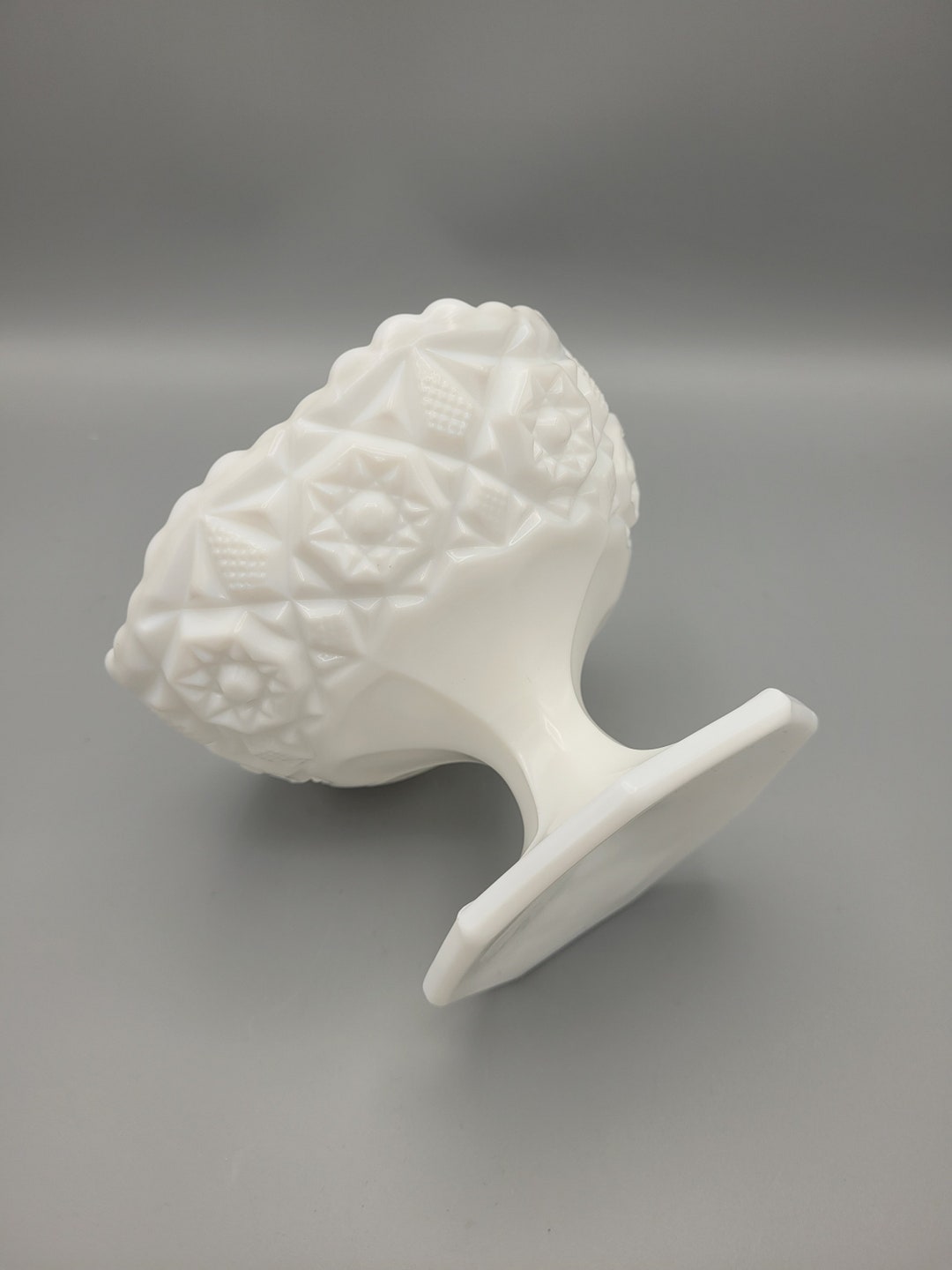 Fostoria Winburn Milk Glass Open Jam Jelly Server Compote Pedestal Dish ...