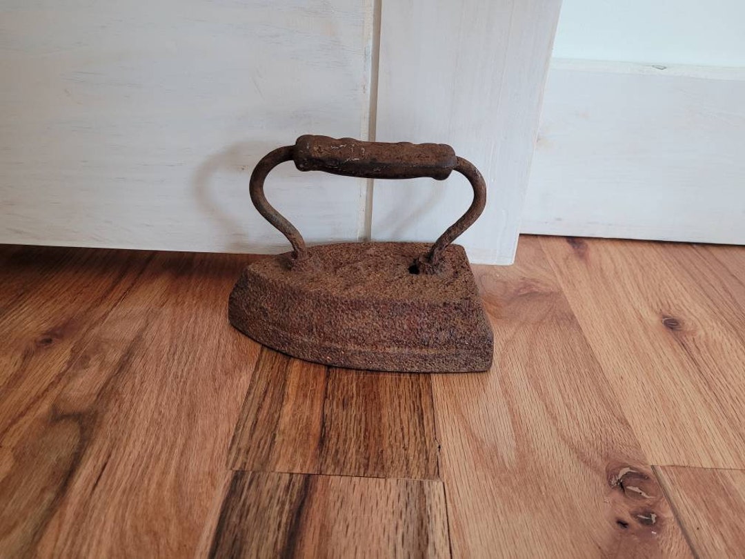 Antique Cast Iron Vintage Clothes Iron Sad Iron Repurposed Farmhouse ...