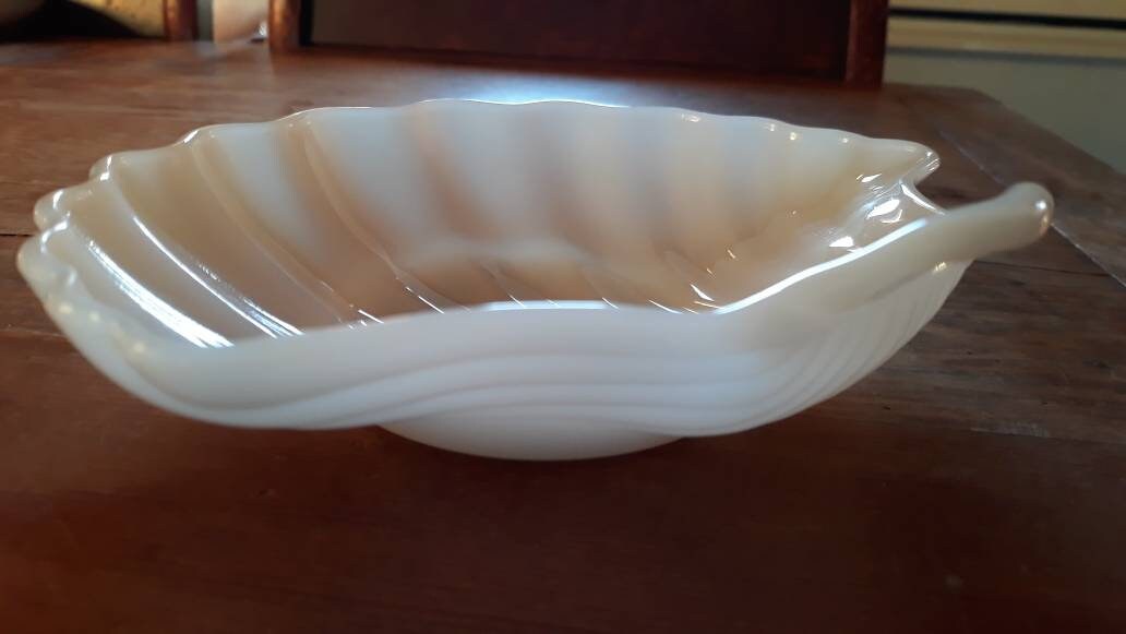 Vintage Soft Translucent Milk Glass Christmas Candy Trinket | Etsy