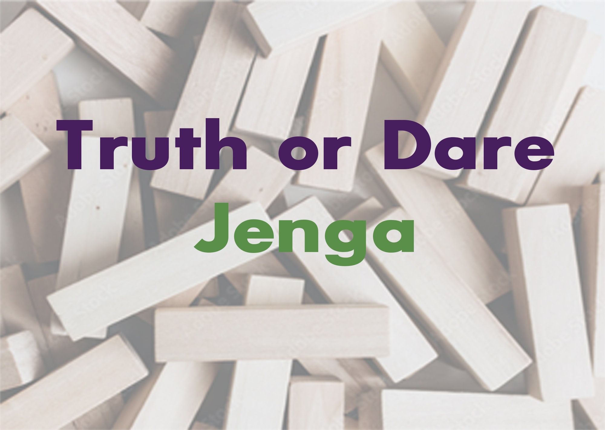 Truth or Dare Jenga Block Game Truth or Dare Version, Naughty Fun, Gift ...
