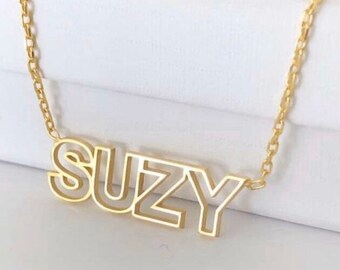 Custom Block Necklace - Etsy