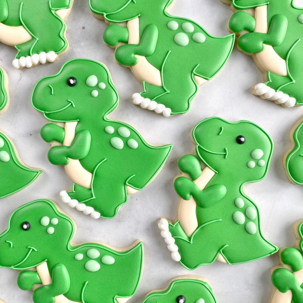 Dinosaur Sugar Cookies - Etsy